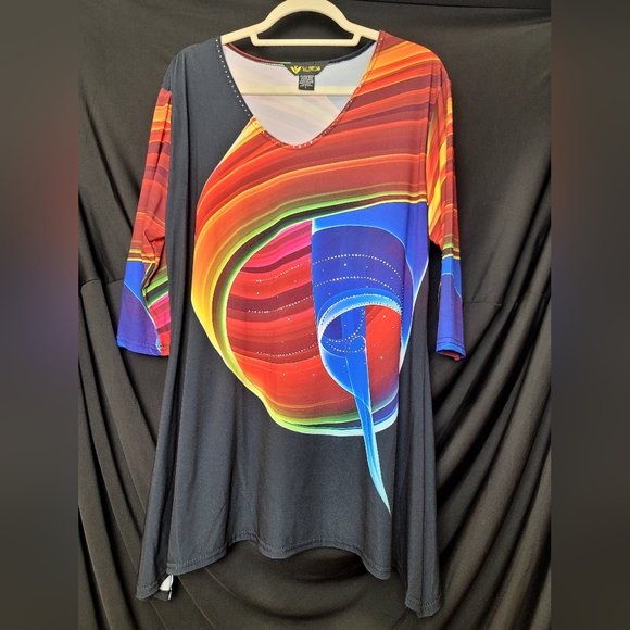Valentina | Tops | Valentina Colorful Tunic | Poshmark